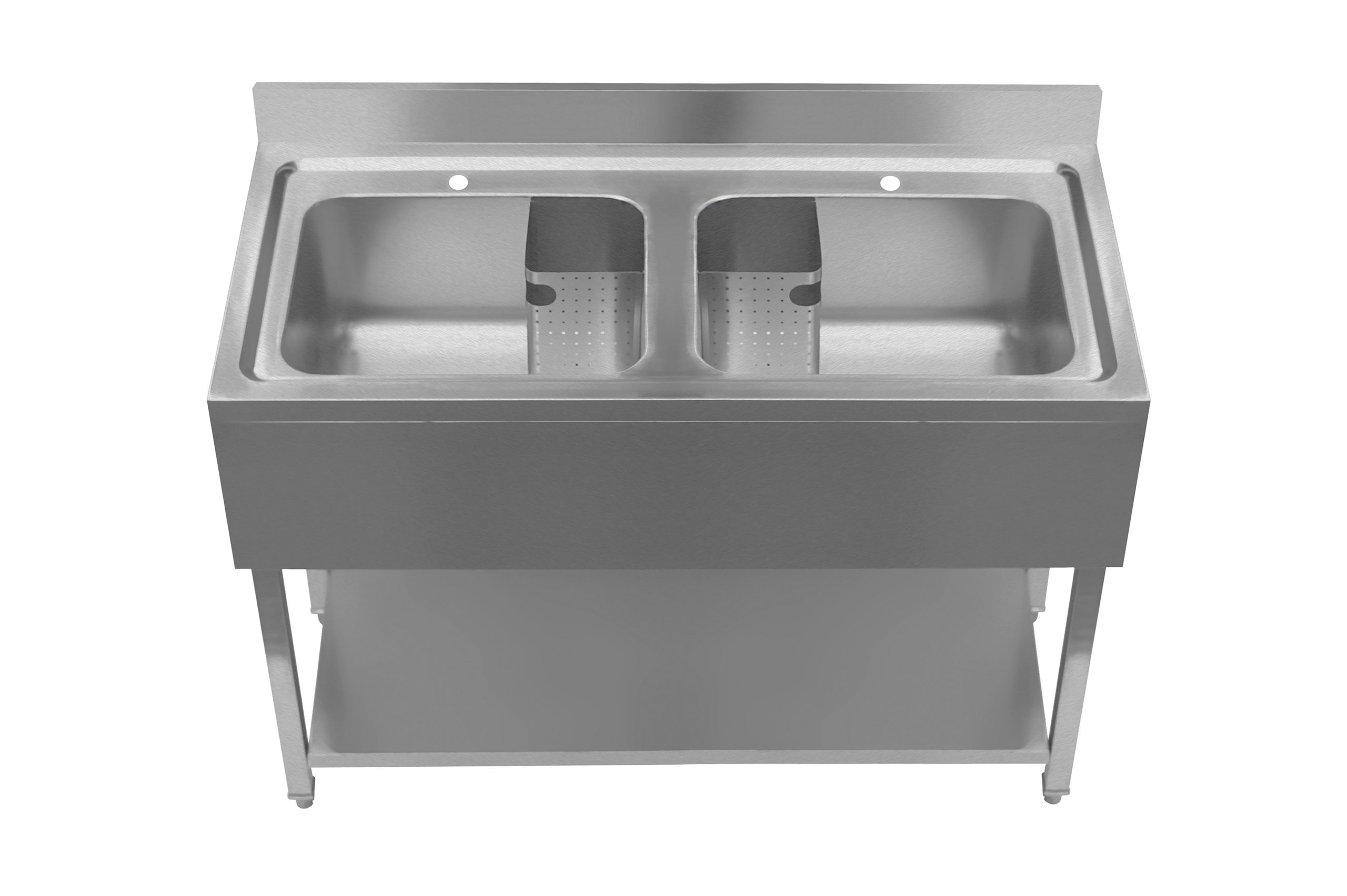 Double Bowl Midi Pot Wash Sink 1200mm
